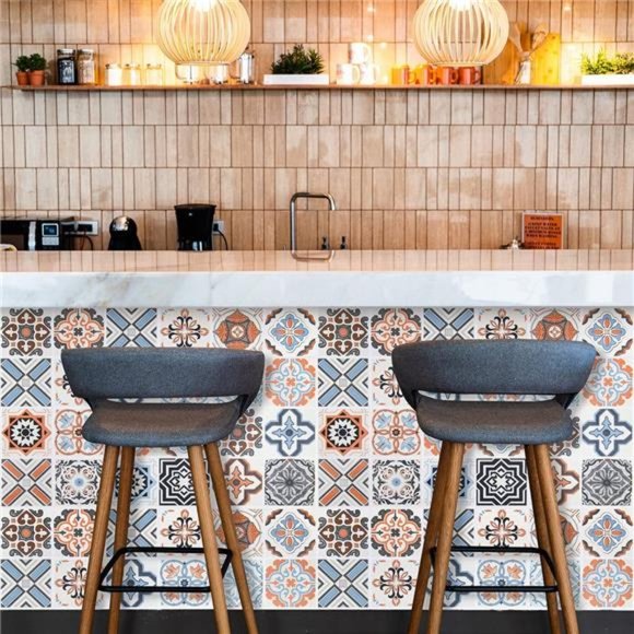 Wall Decor | Orainege Boho Wallpaper Peel And Stick Backsplash Bohemian ...